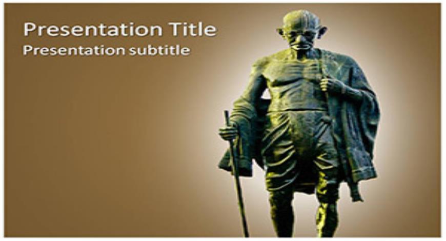 Free Mahatma Gandhi PowerPoint Template and Themes