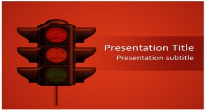 Traffic Lights Free PowerPoint Template and Background