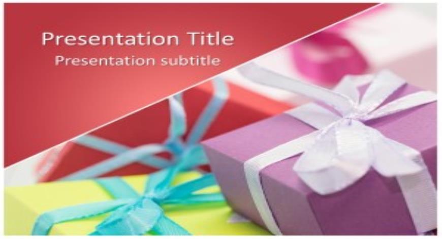 Gifts Free PowerPoint Template and Background