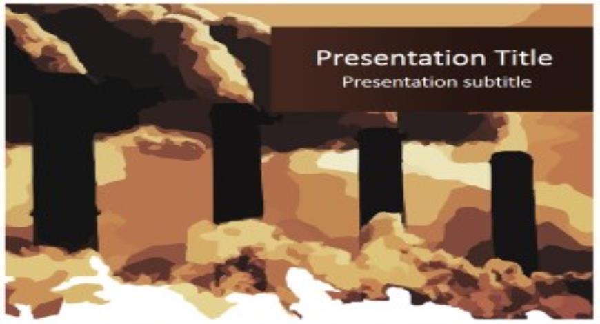Global Warming Pollution Free PowerPoint Template and Background