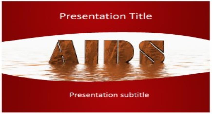 Aids Free PowerPoint Template and Background