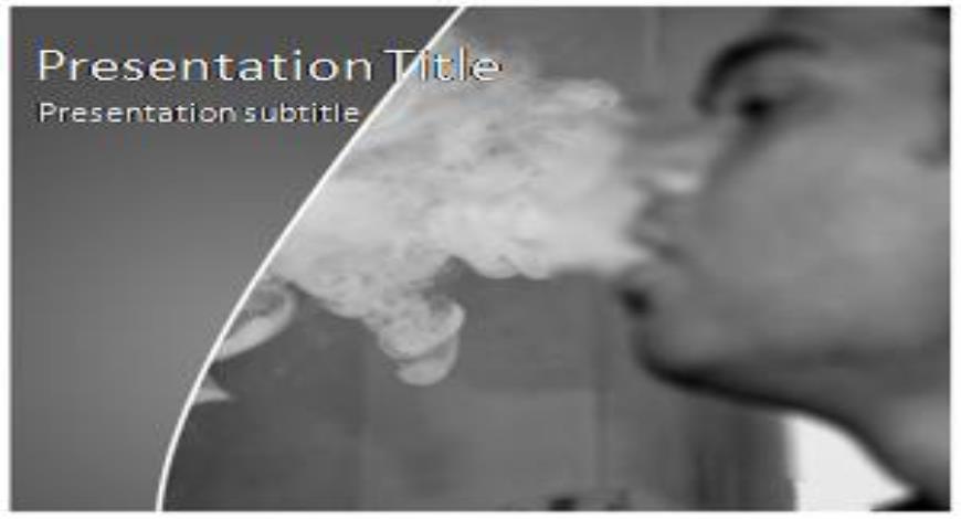 Smoker Free PowerPoint Template and Background