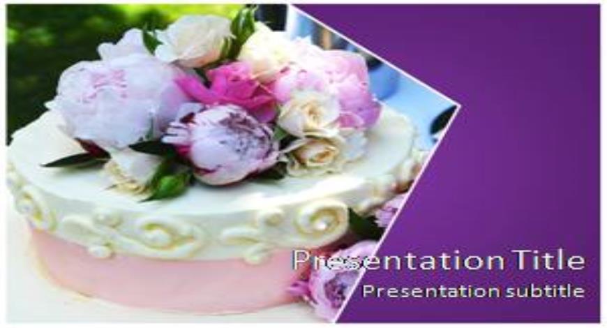 Wedding Cake Free PowerPoint Template and Background