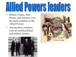 Allied Powers Leaders Ww1
