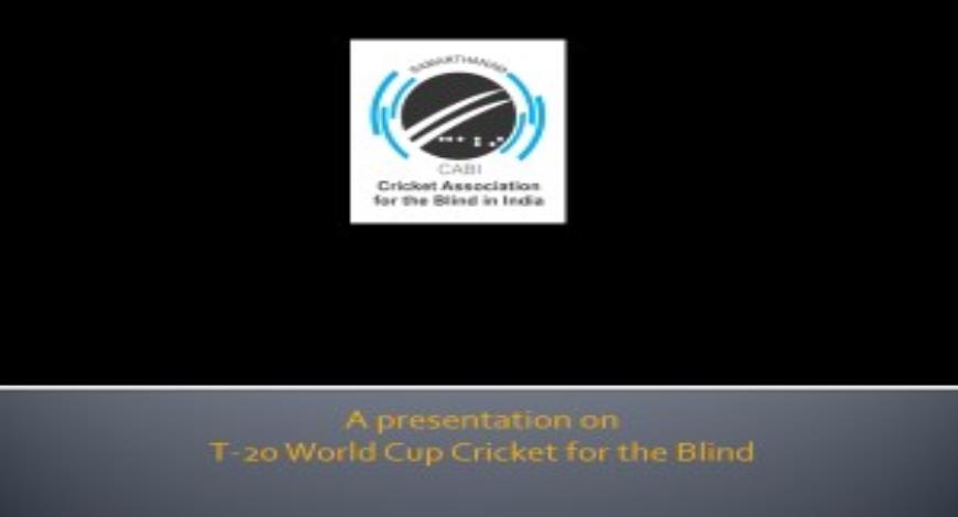 Free Download the Cricket Association for the Blind in India (CABI) PowerPoint Presentation Slides
