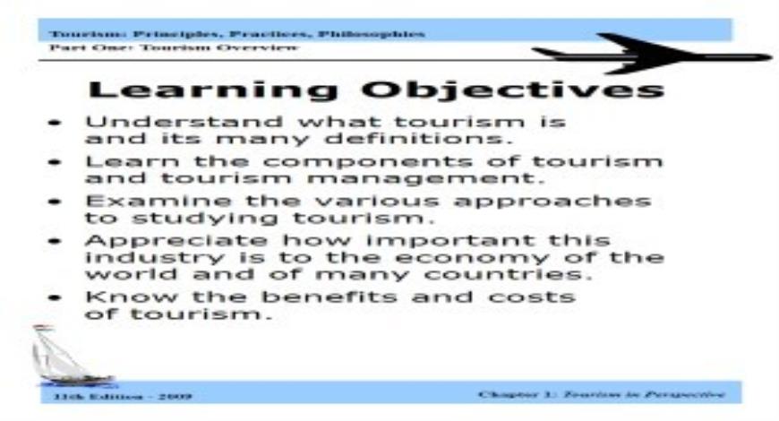 Free Download Tourism Principles Practices Philosophies PowerPoint ...