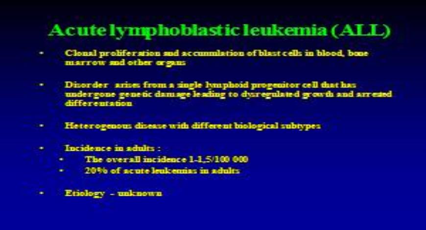 Free Download Acute lymphoblstic leukemia (ALL) PowerPoint Presentation Slides