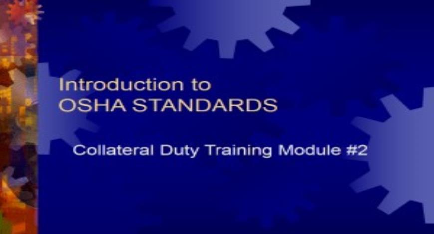 Free Download INTRODUCTION TO OSHA STANDARDS PowerPoint Presentation Slides