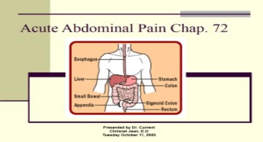 Free Download Acute Abdominal Pain PowerPoint Presentation Slides