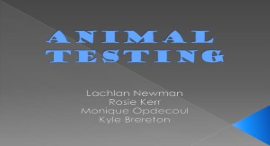 Free Download Testing of Animal PowerPoint Presentation Slides