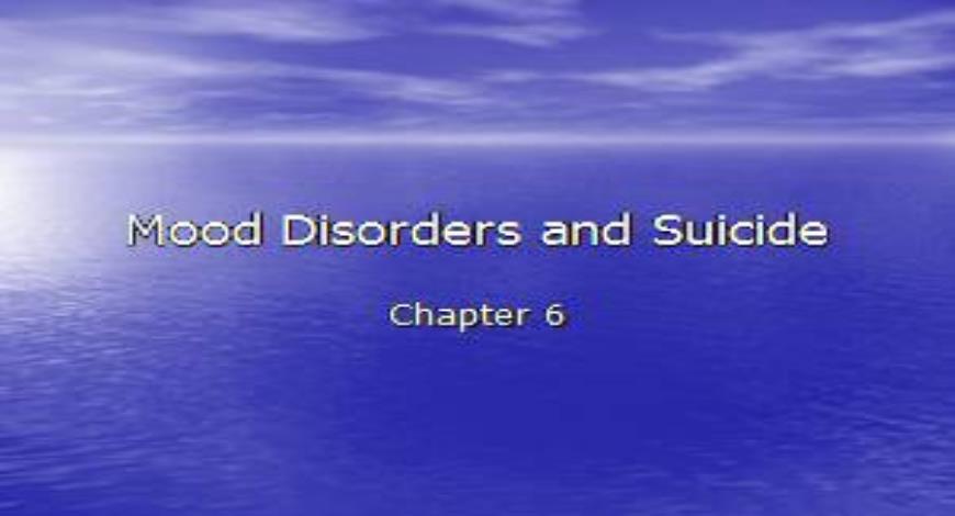 Free Download Mood Disorders and Suicide PowerPoint Presentation Slides