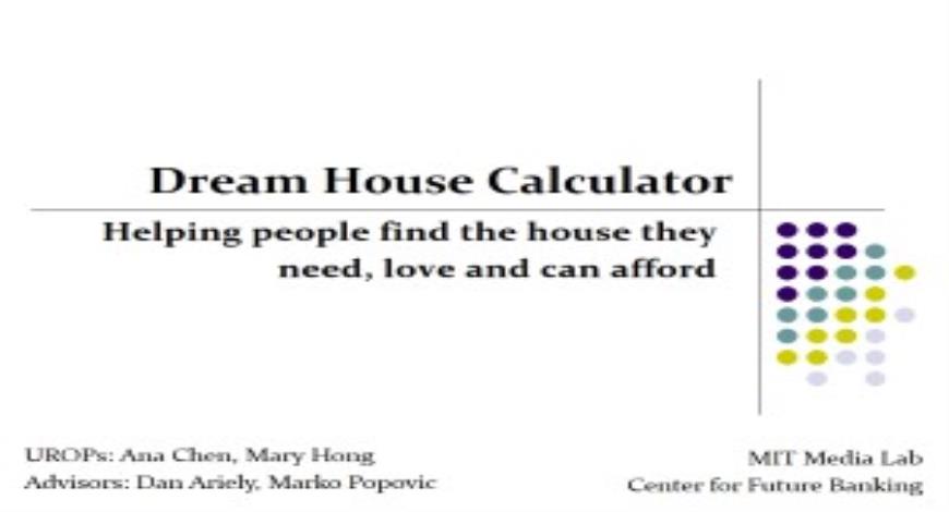 Free Download Dream House Calculator-Future Networks PowerPoint ...