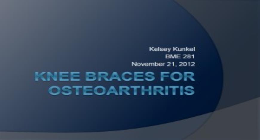 Free Download Knee braces for Osteoarthritis PowerPoint Presentation Slides