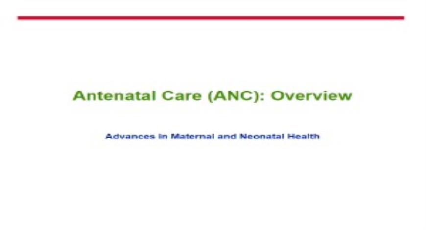 Free Download Antenatal Care (ANC) PowerPoint Presentation Slides