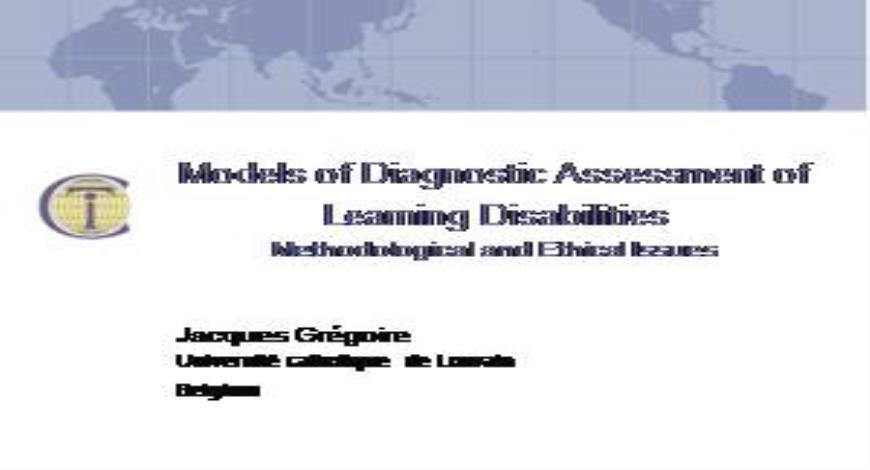 Free Download Models of diagnostic assessment of learning disabilities ...