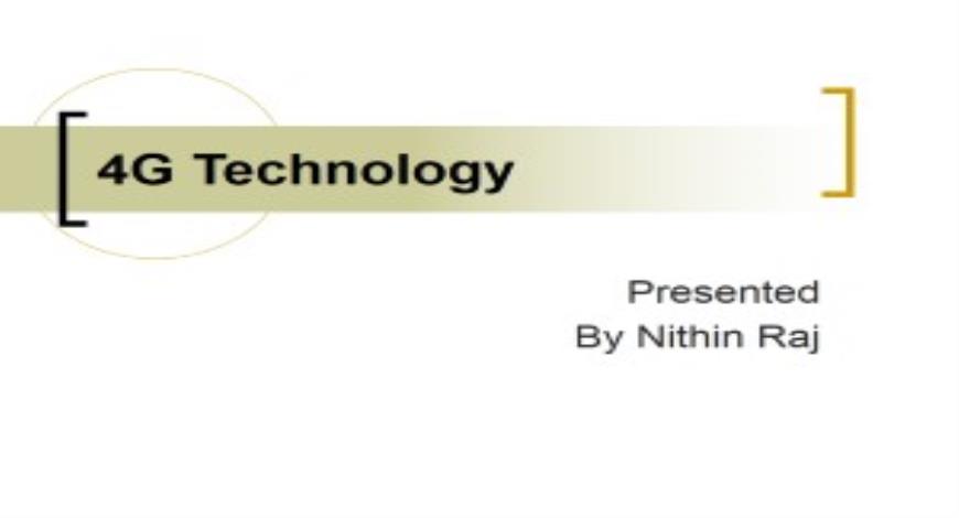 Free Download 4G Technology PowerPoint Presentation Slides