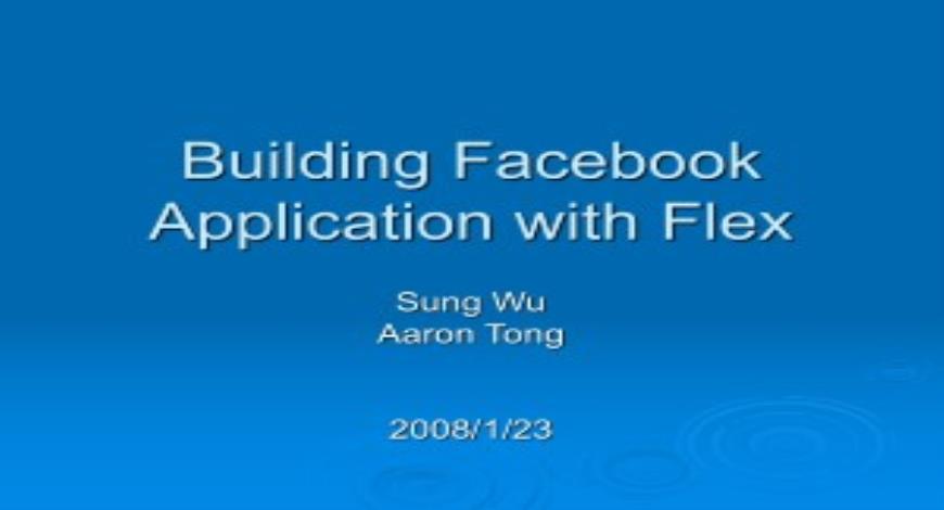 Free Download Building Facebook Application with Flex for Beginners ...