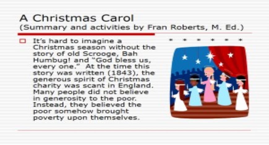 Free Download A Christmas Carol for teachers PowerPoint Presentation ...