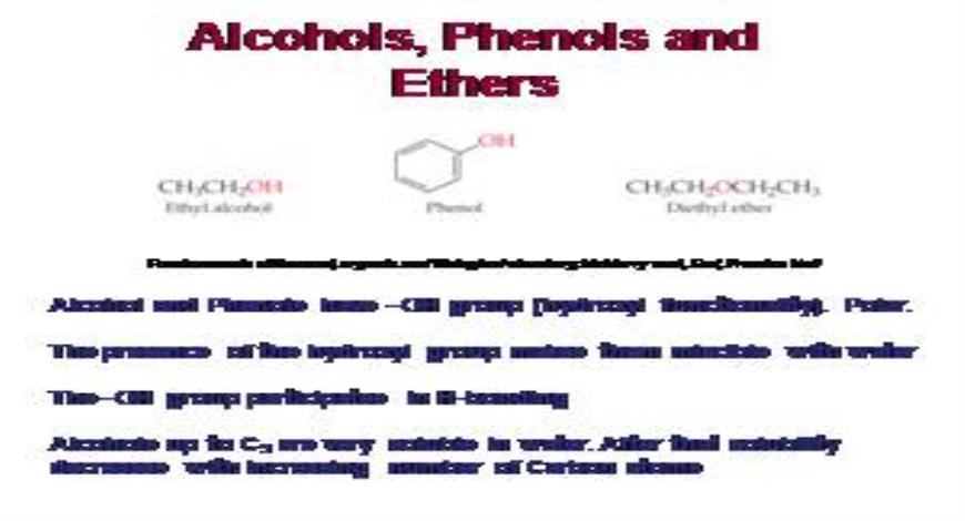 Free Download Alcohols Phenols and Ethers PowerPoint Presentation ...
