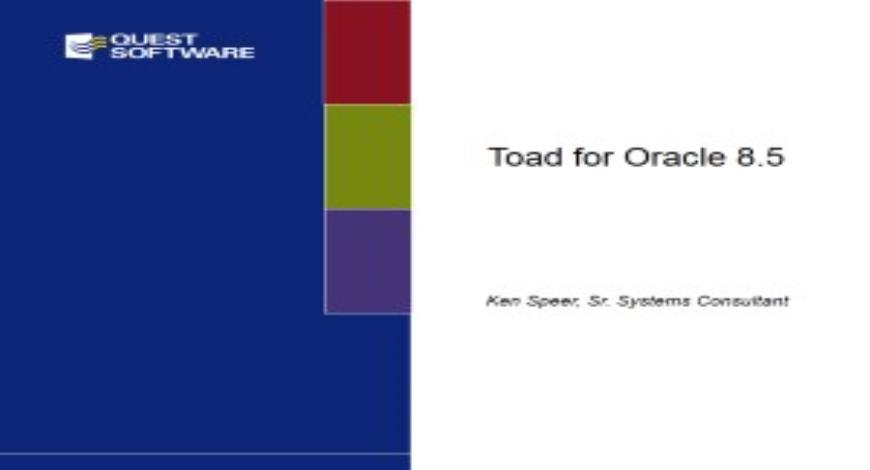 Free Download Sales Training Toad for Oracle SQL Navigator PowerPoint ...