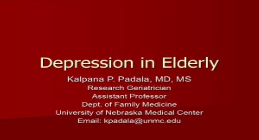Free Download Depression in the Elderly - UNMC PowerPoint Presentation ...