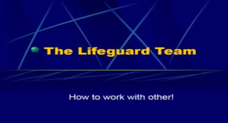 Free Download The Lifeguard Team PowerPoint Presentation | SlidesFinder.com