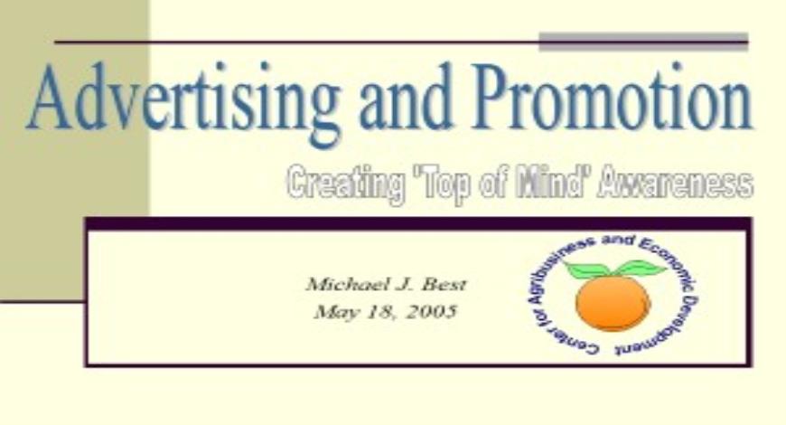 Free Download Advertising and Promotion PowerPoint Presentation ...