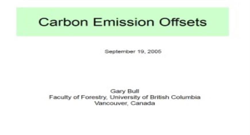 Free Download Carbon Emission Offsets PowerPoint Presentation ...