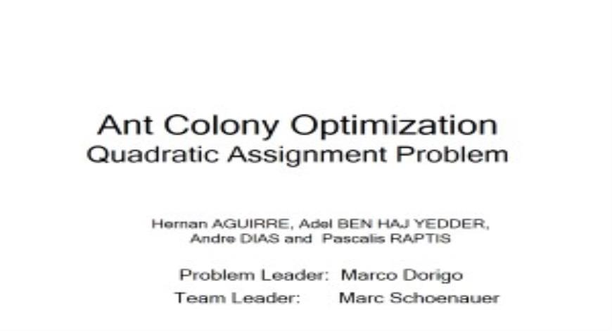 Free Download Ant Colony Optimization Information PowerPoint ...