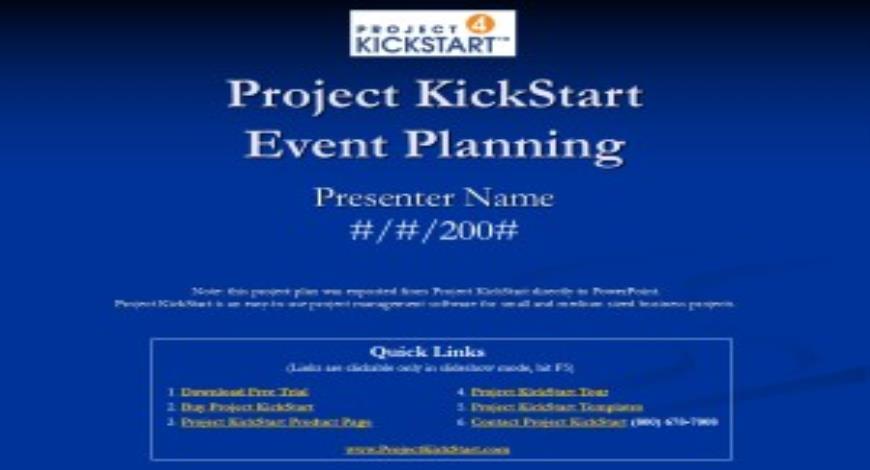 Free Download Project KickStart Event Planning Project PowerPoint ...