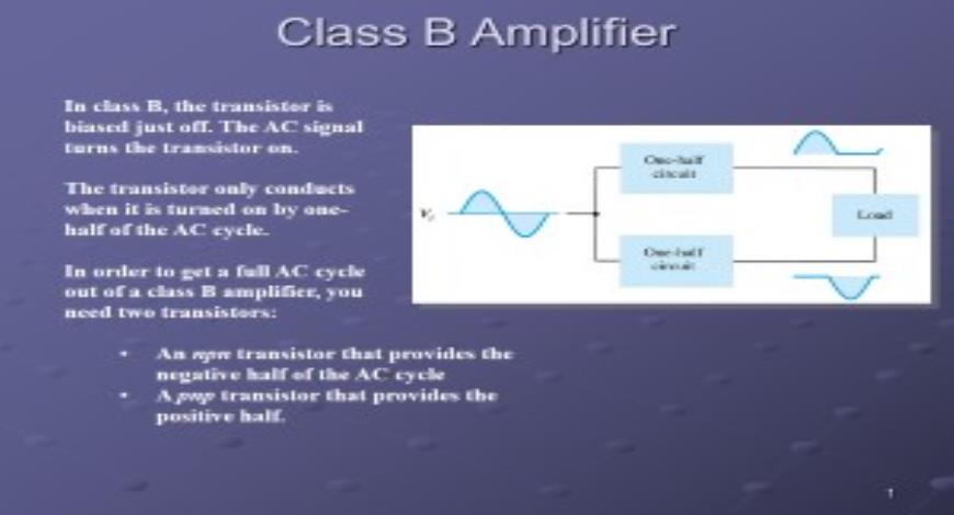 Free Download Class B Amplifier An-Najah National University PowerPoint ...