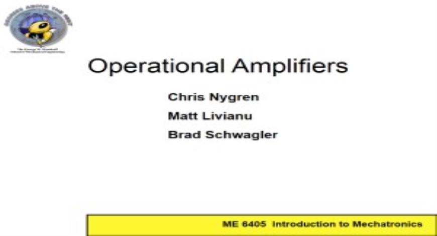 Free Download Operational Amplifiers Georgia Institute of Technology ...