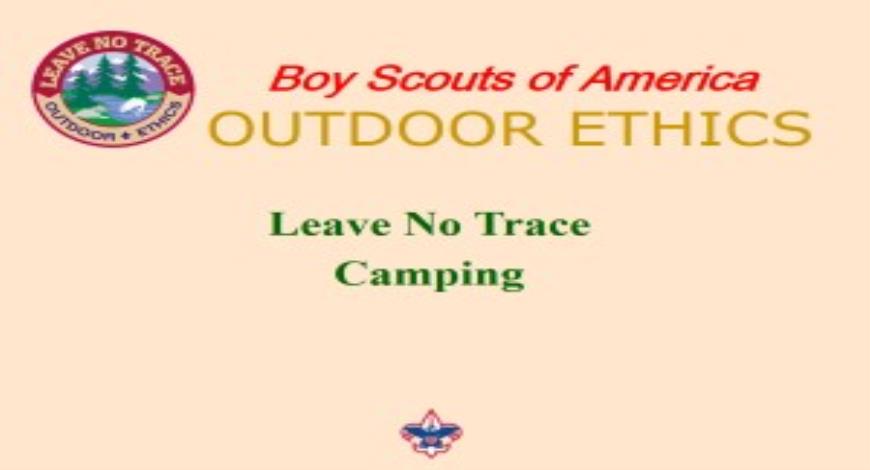 Free Download Boy Scouts of America OUTDOOR ETHICS PowerPoint ...