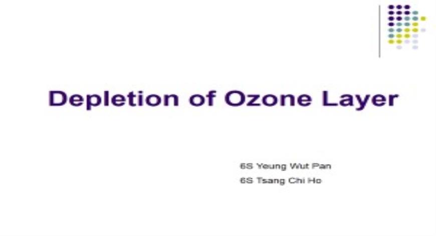 Free Download Depletion of Ozone Layer PowerPoint Presentation ...