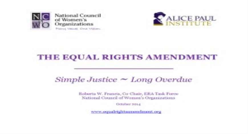 Free Download The Equal Rights Amendment PowerPoint Presentation ...