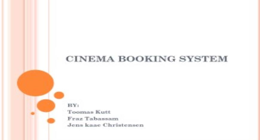 Free Download CINEMA BOOKING SYSTEM PowerPoint Presentation ...