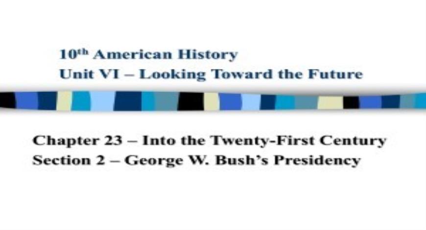 Free Download President George Bush PowerPoint Presentation Slides