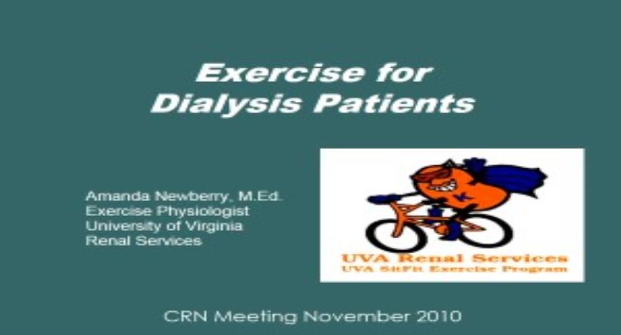 Free Download Exercise and Dialysis PowerPoint Presentation Slides