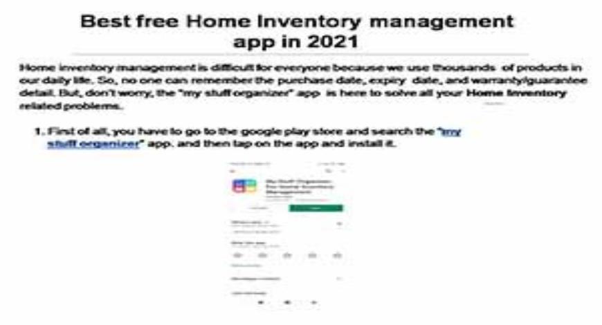 Free Download Best free Home Inventory management app in 2021 ...