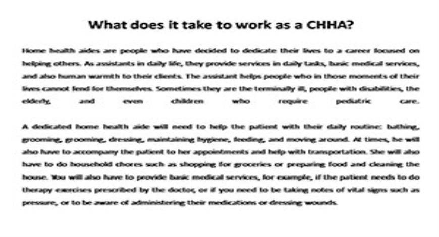 Free Download What does it take to work as a CHHA PowerPoint ...