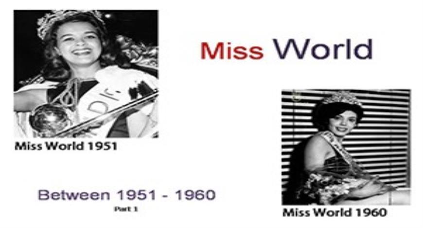 Free Download Miss World Winners (Between 1951 to 1960) PowerPoint ...