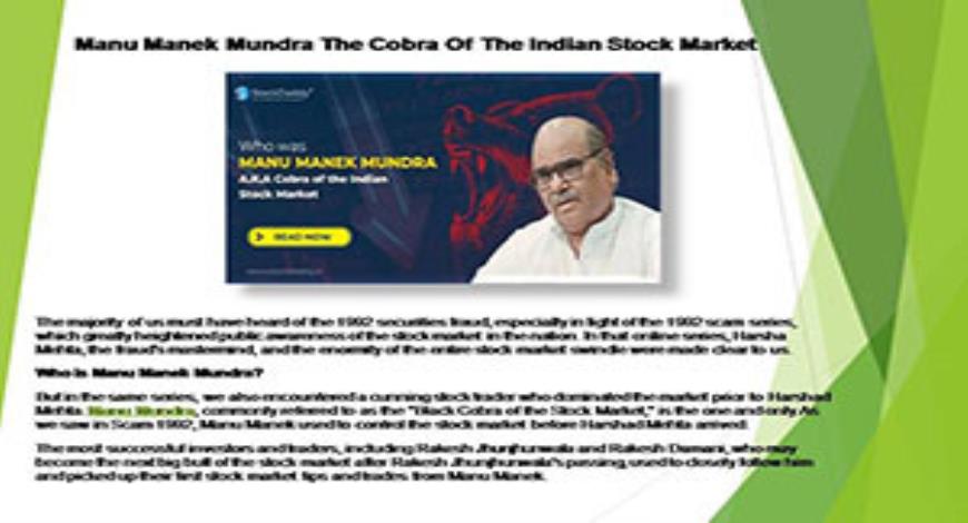 Free Download Manu Mundra-The Cobra of The Indian Stock Market ...