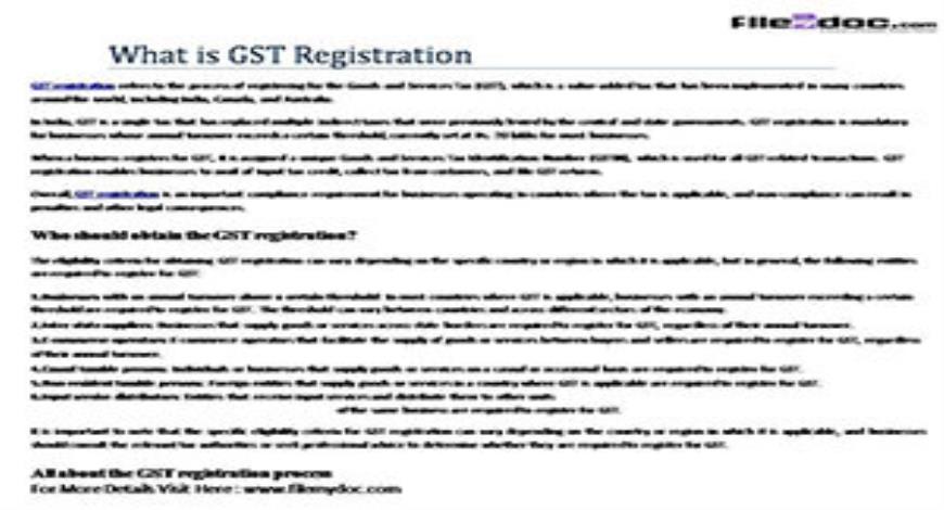 Free Download What is GST Registration PowerPoint Presentation ...