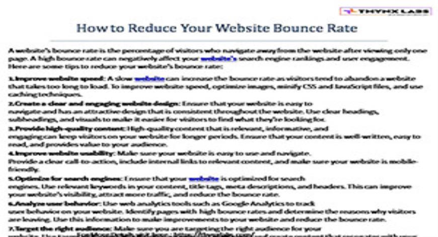 Free Download How to Reduce Your Website Bounce Rate PowerPoint ...