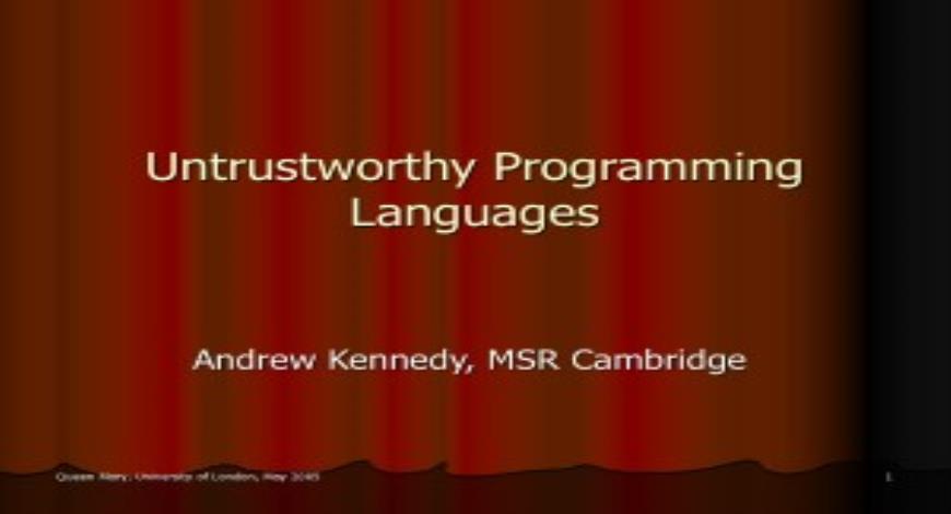 Free Download Untrustworthy Programming Languages PowerPoint ...