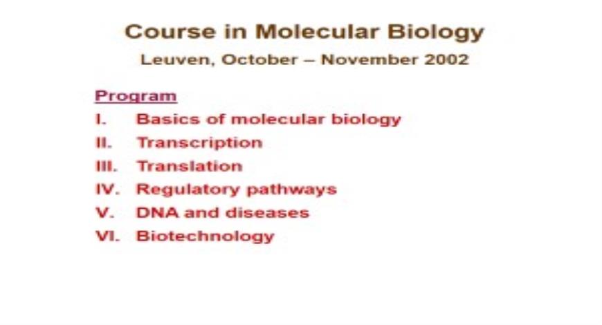Free Download Molecular Cell Biology PowerPoint Presentation Slides
