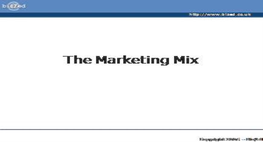 Free Download The Marketing Mix PowerPoint Presentation Slides