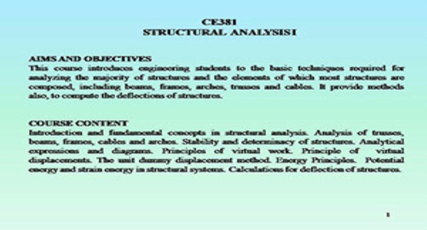 Free Download Structural Analysis I PowerPoint Presentation ...