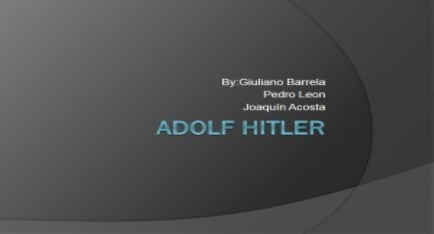 Free Download Adolf Hitler Wikispaces PowerPoint Presentation Slides