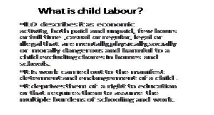 Free Download Child labour (laws of Belize) PowerPoint Presentation Slides